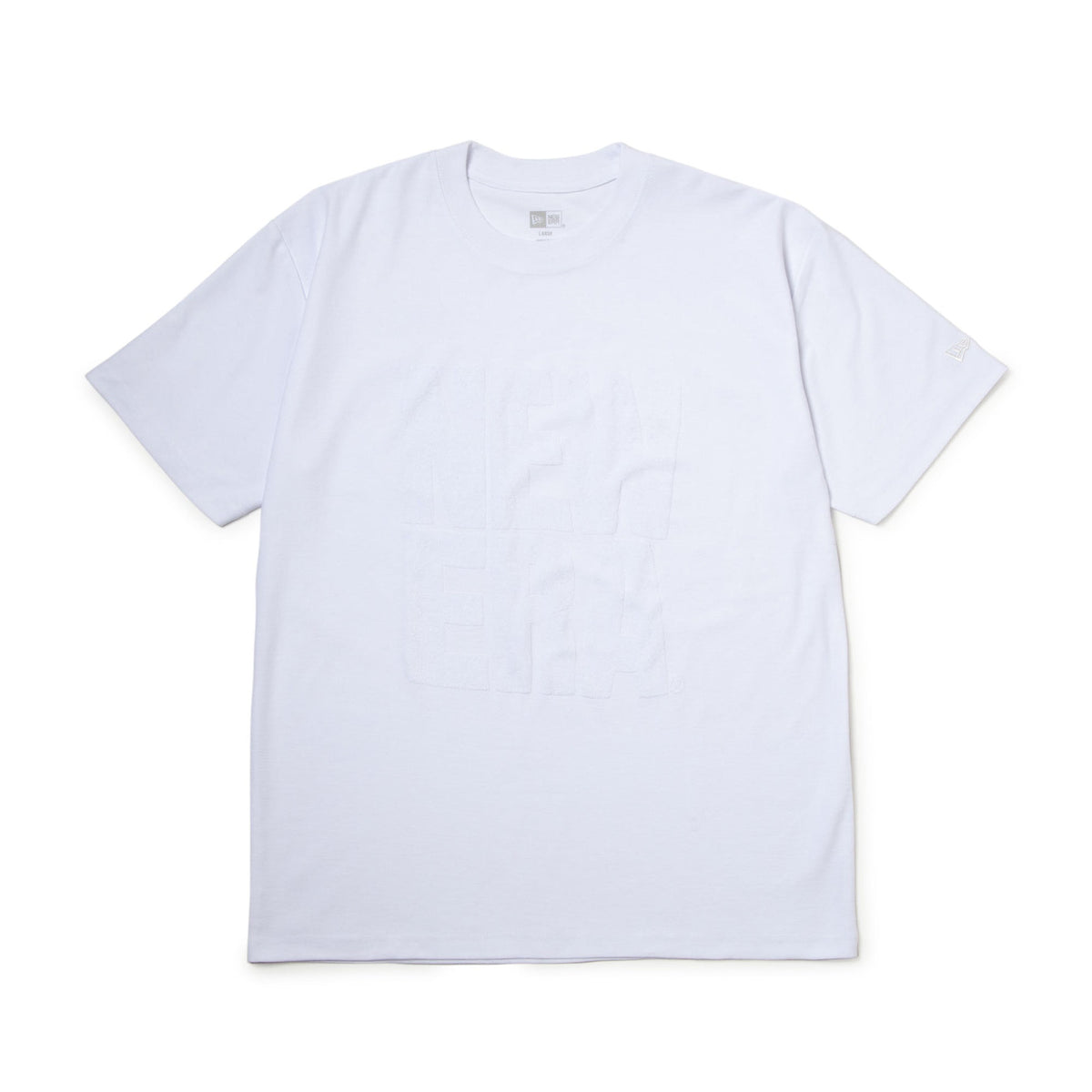 半袖 コットン Tシャツ Pile Logo スクエアニューエラ ホワイト レギュラーフィット | ニューエラオンラインストア