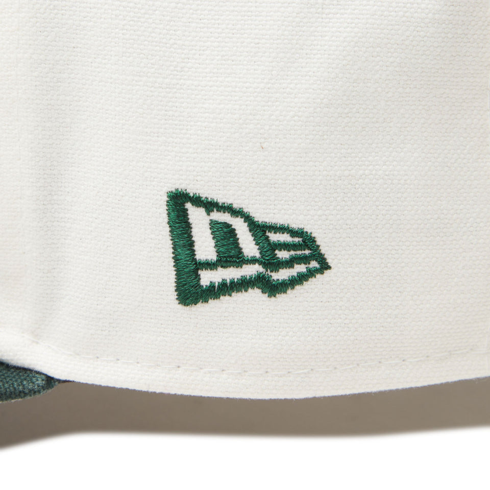 キッズ Youth 9FIFTY 2-Tone Duck Canvas アイボリー ダークグリーンバイザー | ニューエラオンラインストア