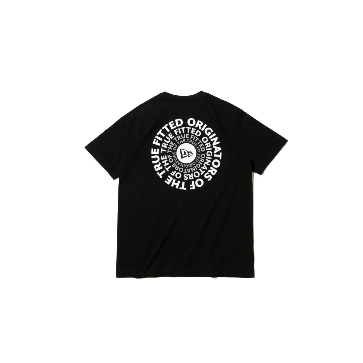 半袖 コットン Tシャツ Originators of the True Fitted ブラック × ホワイト レギュラーフィット | ニ ...